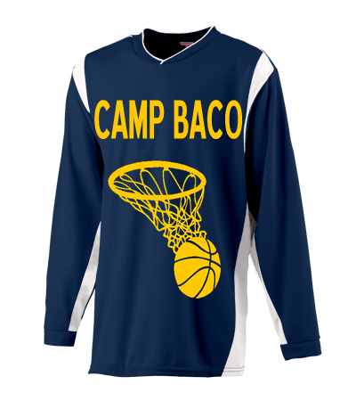 CAMP BACO LAST NAME 12 Mesh Basketball Warmup Shirt