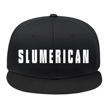 SLUMERICAN Snap Back Flat Bill Hat