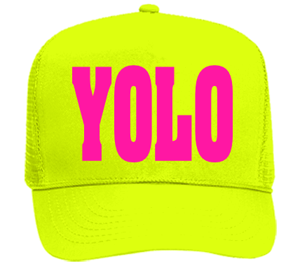 YOLO Neon Hat, Neon Trucker Hats
