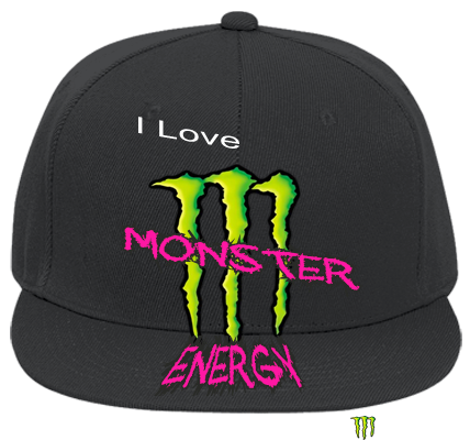 Monster Energy Wool Blend Snapback Flat Bill Hat