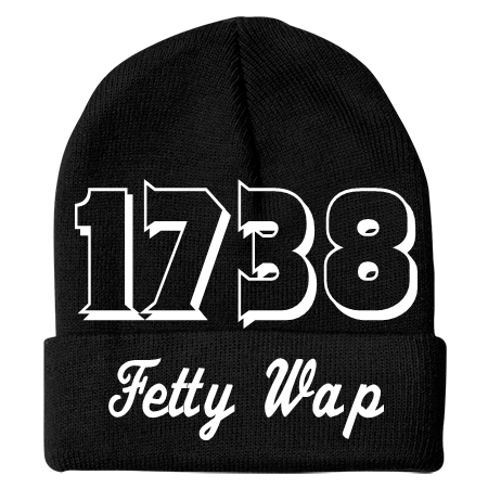 1738 FETTY WAP Design Custom Printed Beanie | Unisex Yupoong Beanie 1501kc
