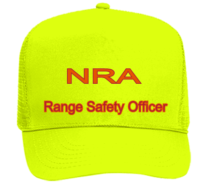 NRA RANGE SAFETY OFFICER RANGE SAFETY OFFICER Neon Hat, Neon Trucker Hats