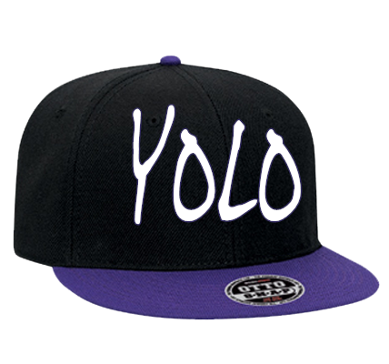 YOLO - Snapback Flat Bill Hat - 125-978 - 125-9782031 - Custom Heat ...